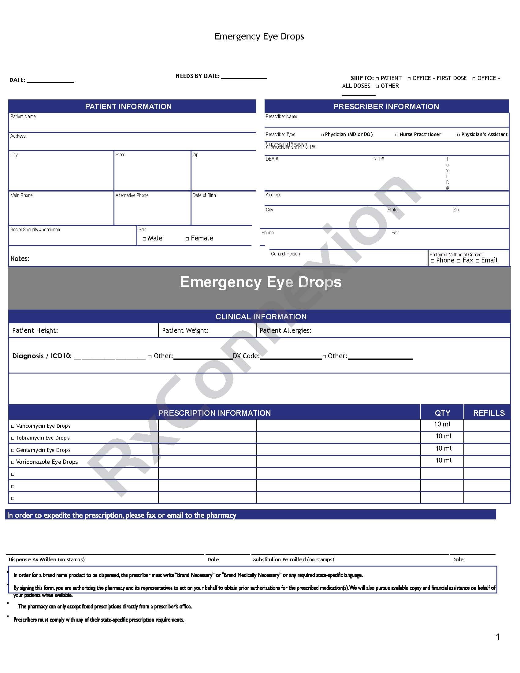 Rx Pads - Emergency Eye Drops – RxConnexion