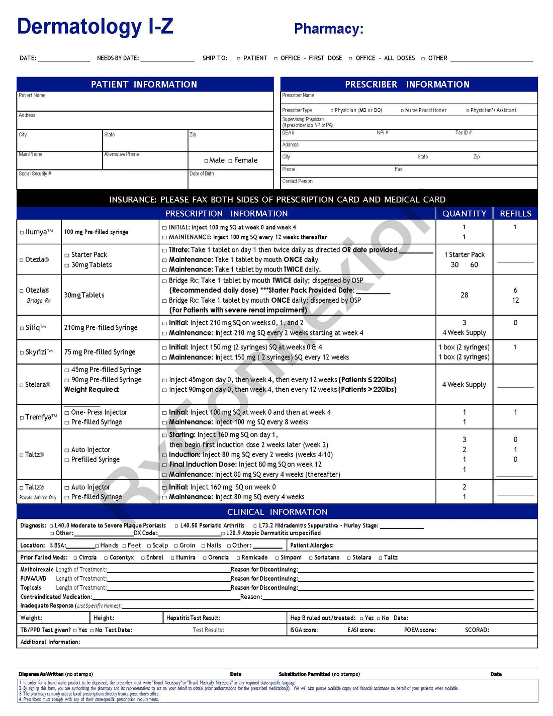 RxPad - Dermatology I-Z – RxConnexion