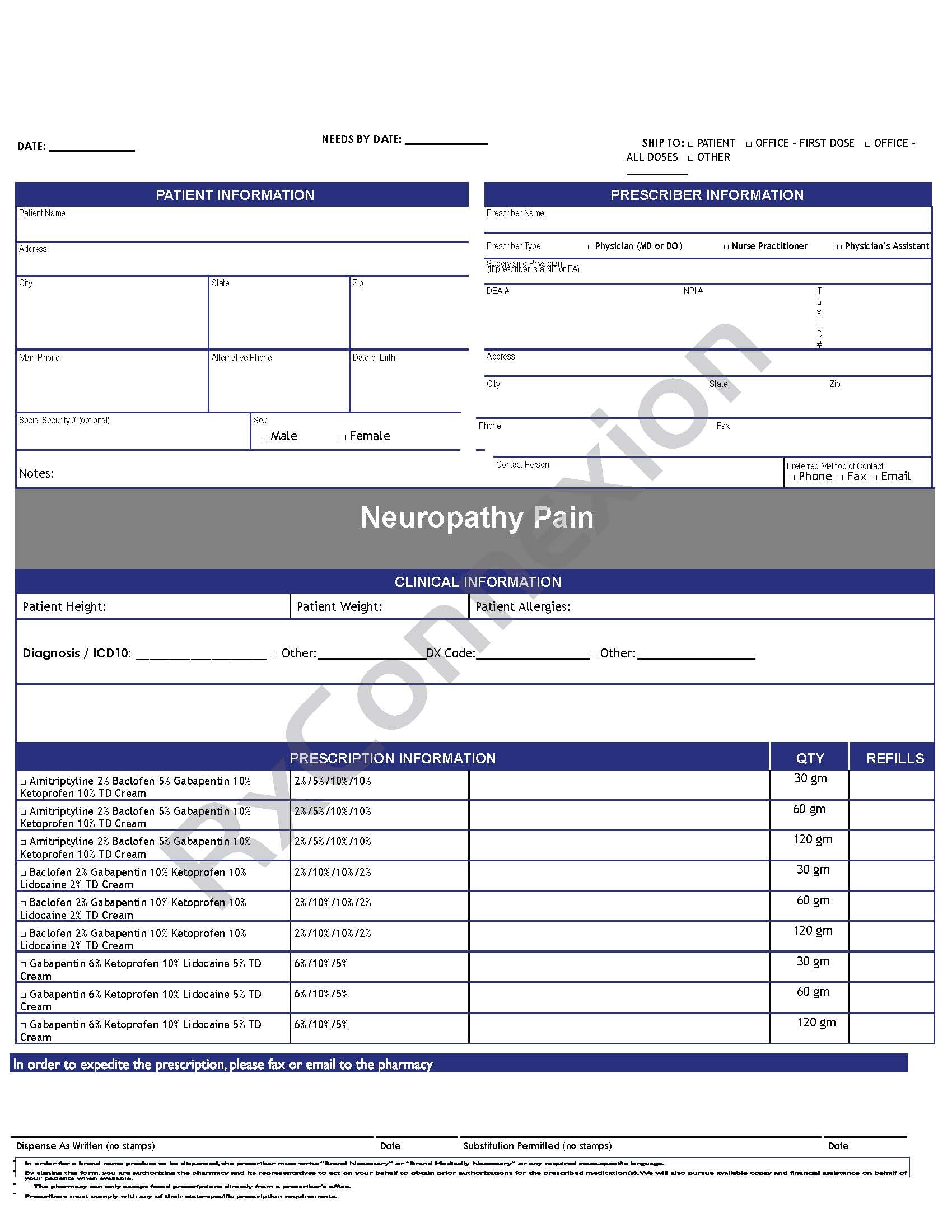 Rx Pad - Neuropathy – RxConnexion